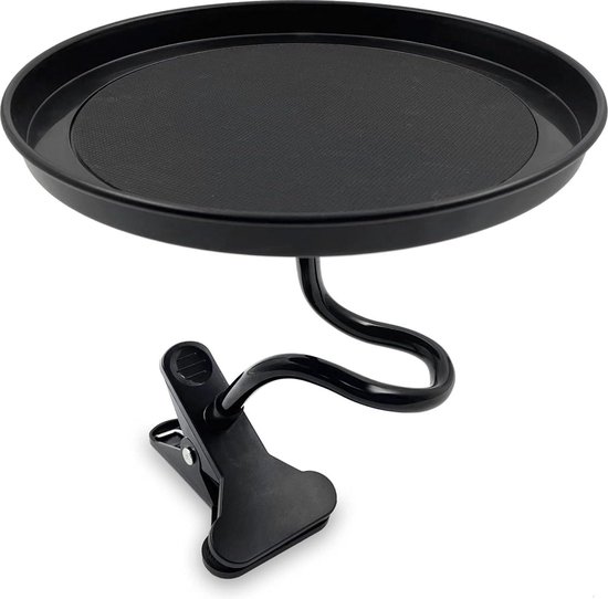 Inklapbaar dienblad voor auto zwart - Eetdienblad met klemhouder ...