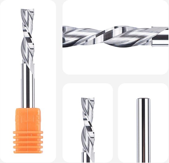 Spiraalfrees voor bovenfrees - Houtfrees 6mm schacht - 24mm snijlengte ...