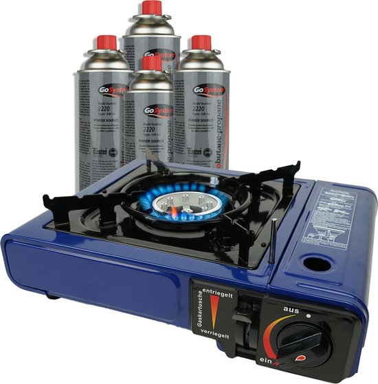 Eurocatch Outdoor - Kooktoestel op Gas - incl 4 Gasbussen -Gas Stove ...