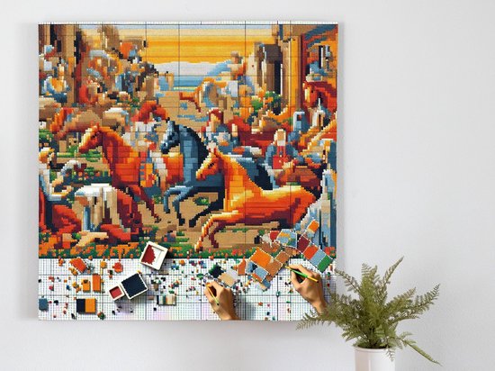 Pixel art relief schilderij | Prisma van kunst en reliëf: Sprankelend ...