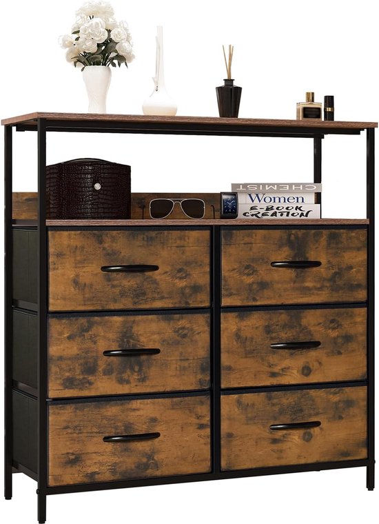 LifeStages® Commode met laden van stof, sideboard hal kast met 6 ...