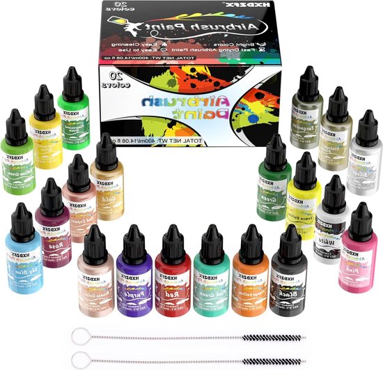 20 kleuren sneldrogende acrylverf - metallic neon acrylverf - modelbouw ...