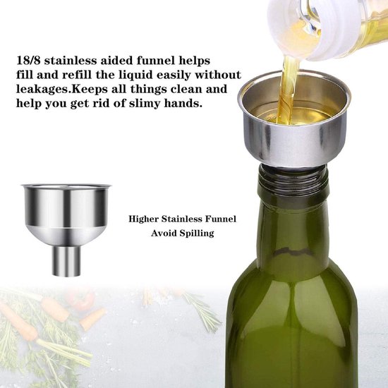 Olijfolie flessen 2 stuks 250 ml - schenktuit spijsolie azijn set ...