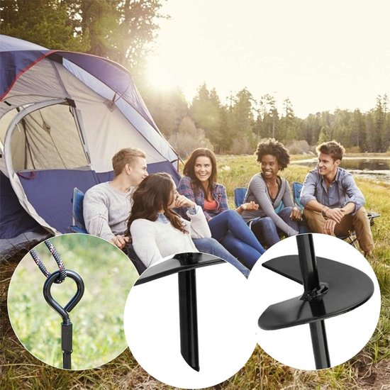 Grondanker 38 cm van staal - ideaal voor tuin camping trampoline tenten ...
