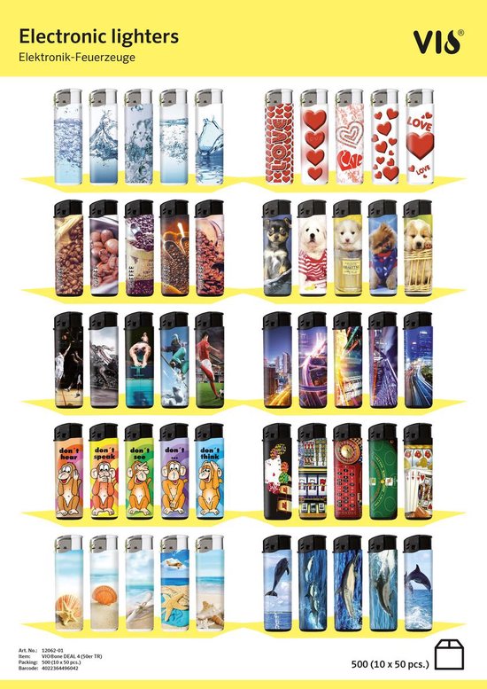 Klik aanstekers 50 stuks in tray navulbaar - Vio deal electronic ...