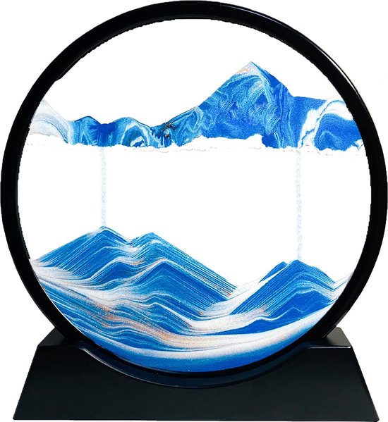 Decoratie Bewegende Zandloper - Dynamisch Zandschilderij - Handgemaakt ...