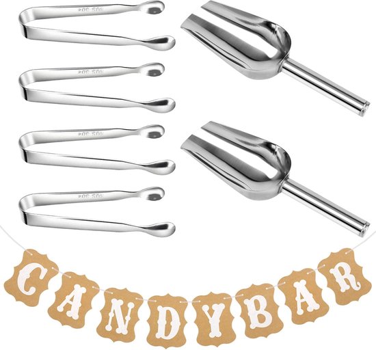 Candy Bar accessoires, 4 stuks suikertang en 2 stuks ijsschep en ...