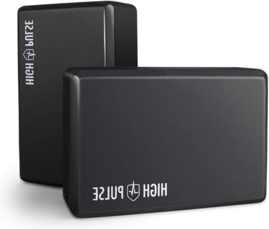 Yoga Block Set van 2 - Hardschuim Zwart - Flexibiliteit Oefeningen ...
