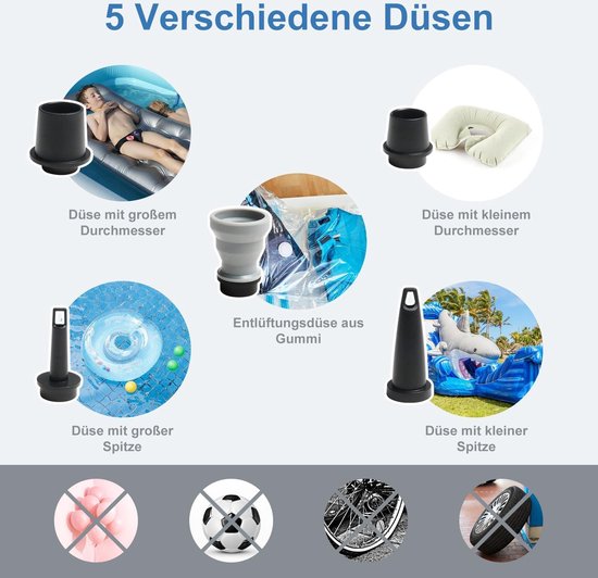 Mini Portable Electric Air Pump for Inflating and Deflating ...