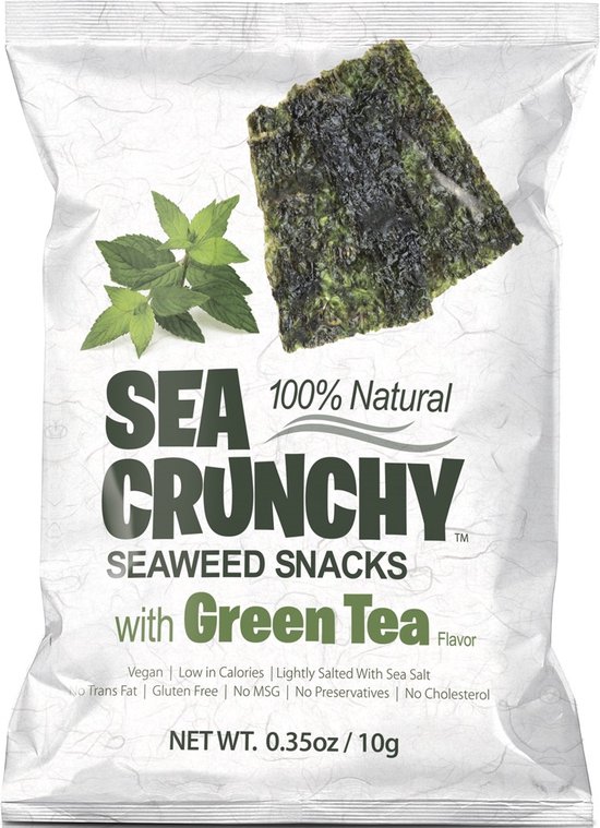 Sea Crunchy Snacks Groene Thee 10 gr | bol