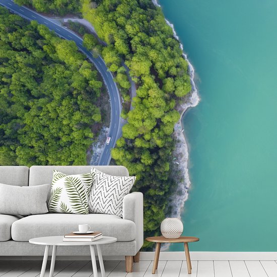 Mur de vinyle Papier peint photo - la vue plongeante sur le lac ...