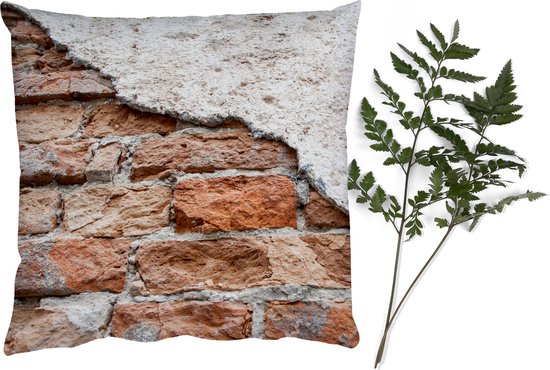 Sierkussens - Kussentjes Woonkamer - 40x40 cm - Gips - Stenen - Muur ...
