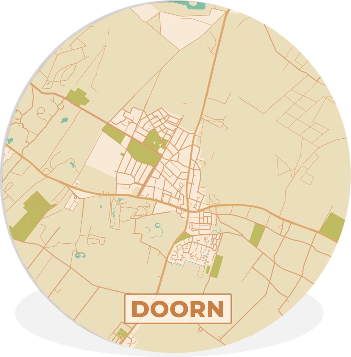 Wall Circle - Wall Circle Indoor - City Map - Doorn - Map - Map - ⌀ 150 ...