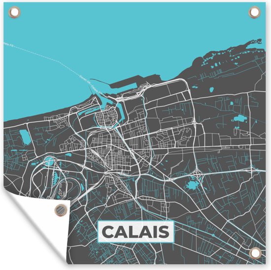 Tuin poster Calais - Frankrijk - Plattegrond - Kaart - Stadskaart ...