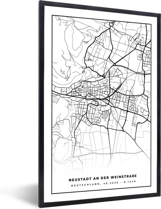 Fotolijst incl. Poster - Neustadt an der Weinstraße - Stadskaart ...