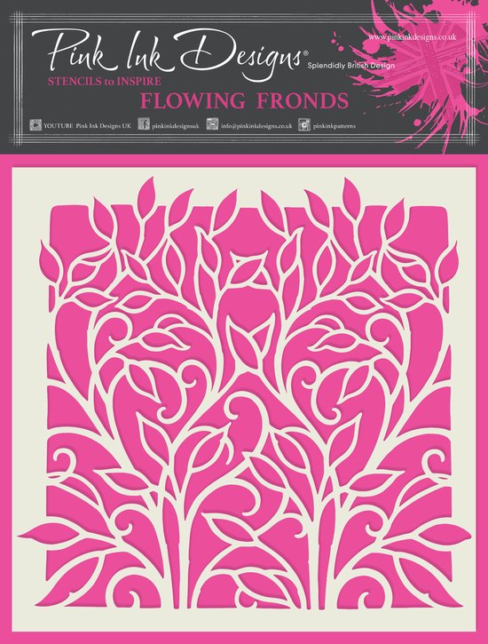Pink Ink Designs Stencil Flowing Fronds 17,78x17,78cm | bol.com