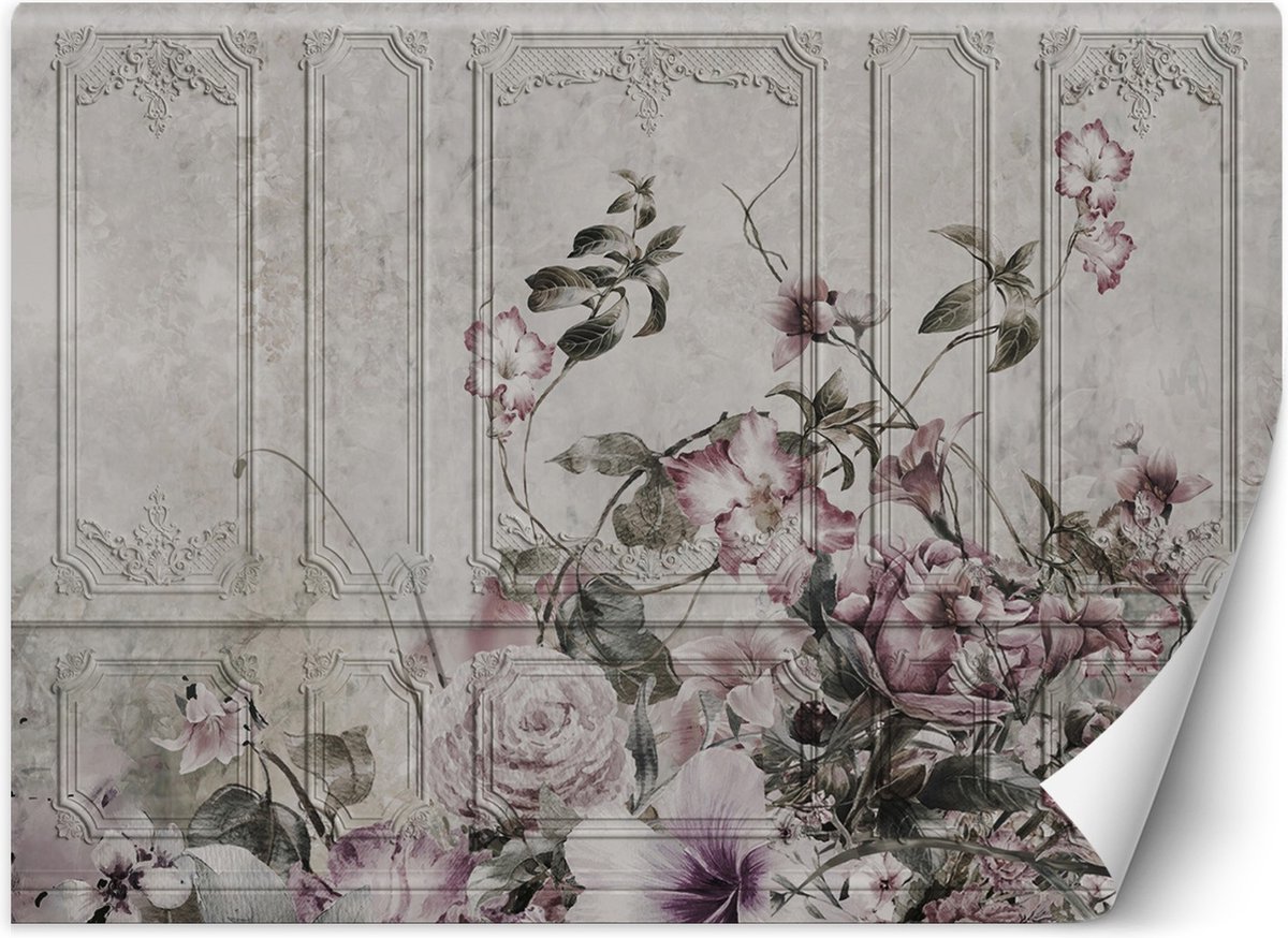 Trend24 - Behang - Veldbloemen Vintage - Vliesbehang - Fotobehang 3D ...