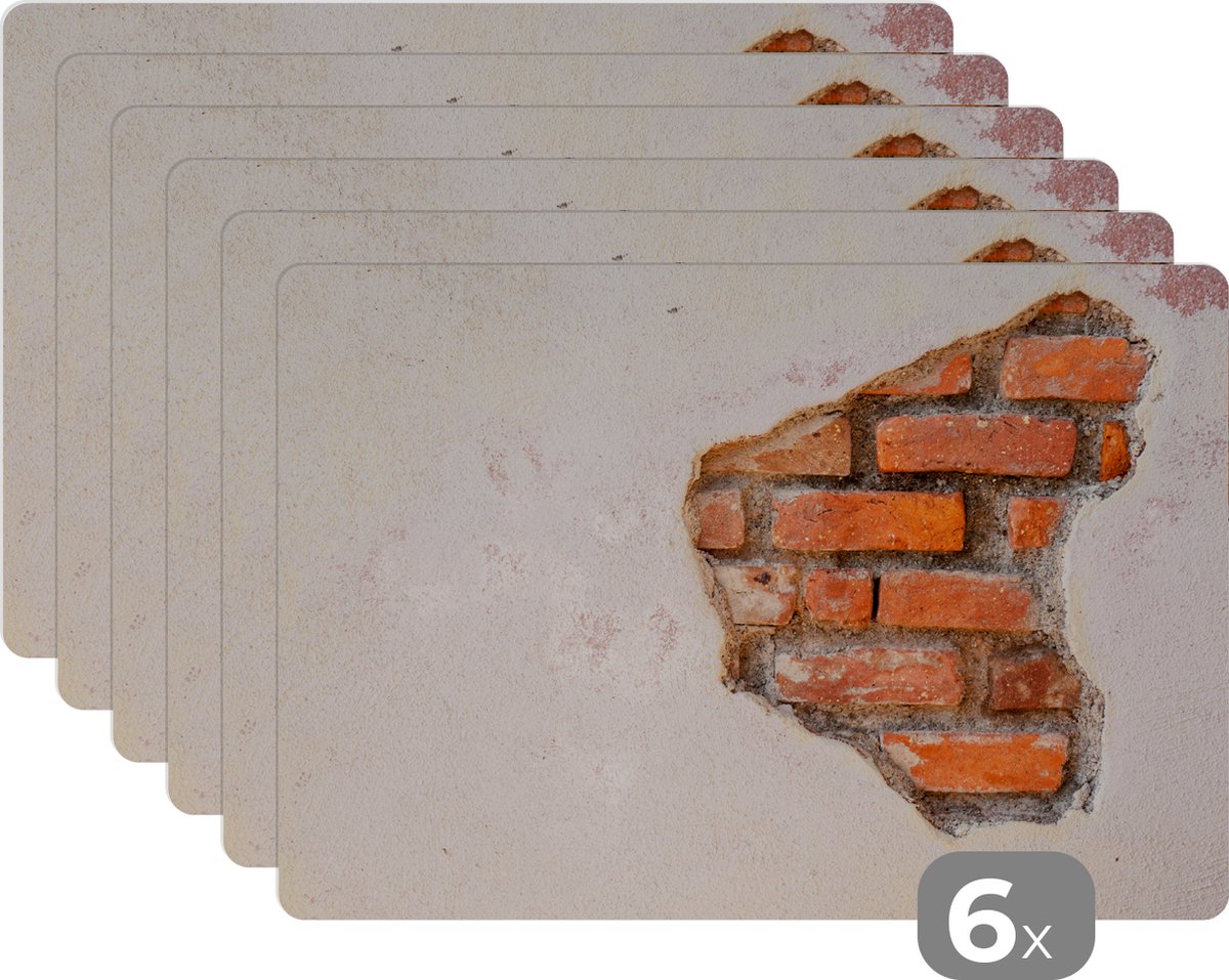 Placemats - Bakstenen - Muur - Gips - Tafelonderlegger - Placemat ...