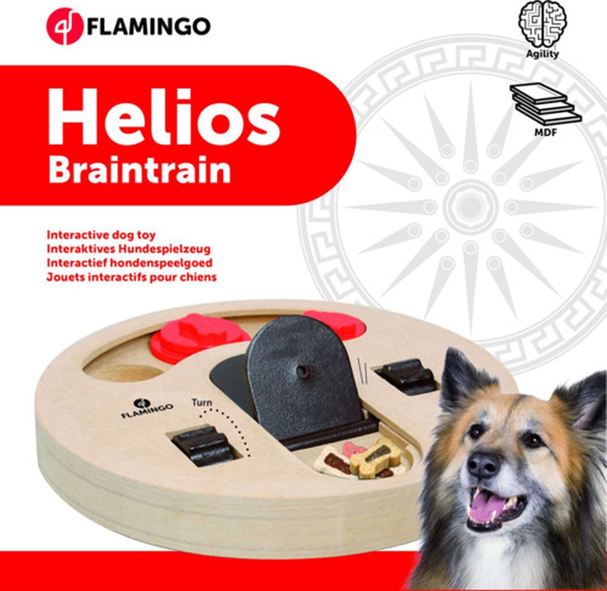 Flamingo- Brain Train Helios - Rood - 23 x 23 x 2.5 cm | bol.com