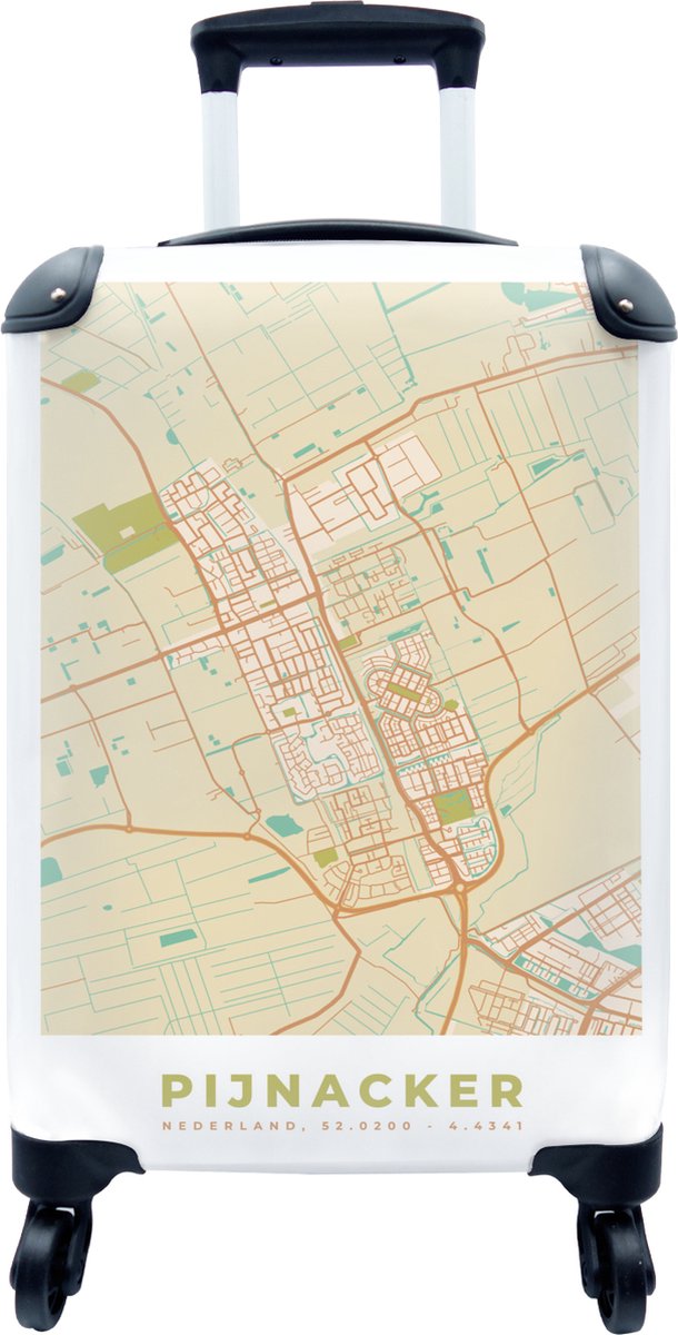 Koffer - Pijnacker - Stadskaart - Plattegrond - Kaart - Vintage - Past ...