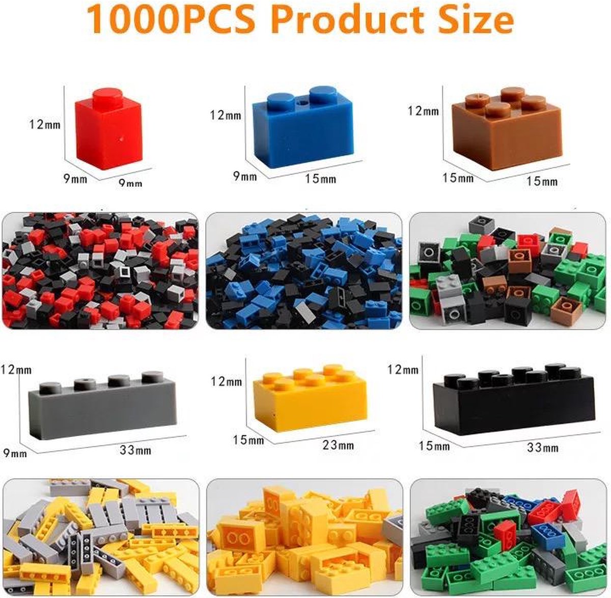 LEGO Bouwstenen 1000 stuks - 1000 bouwstenen stukjes - bouwstenen - te ...