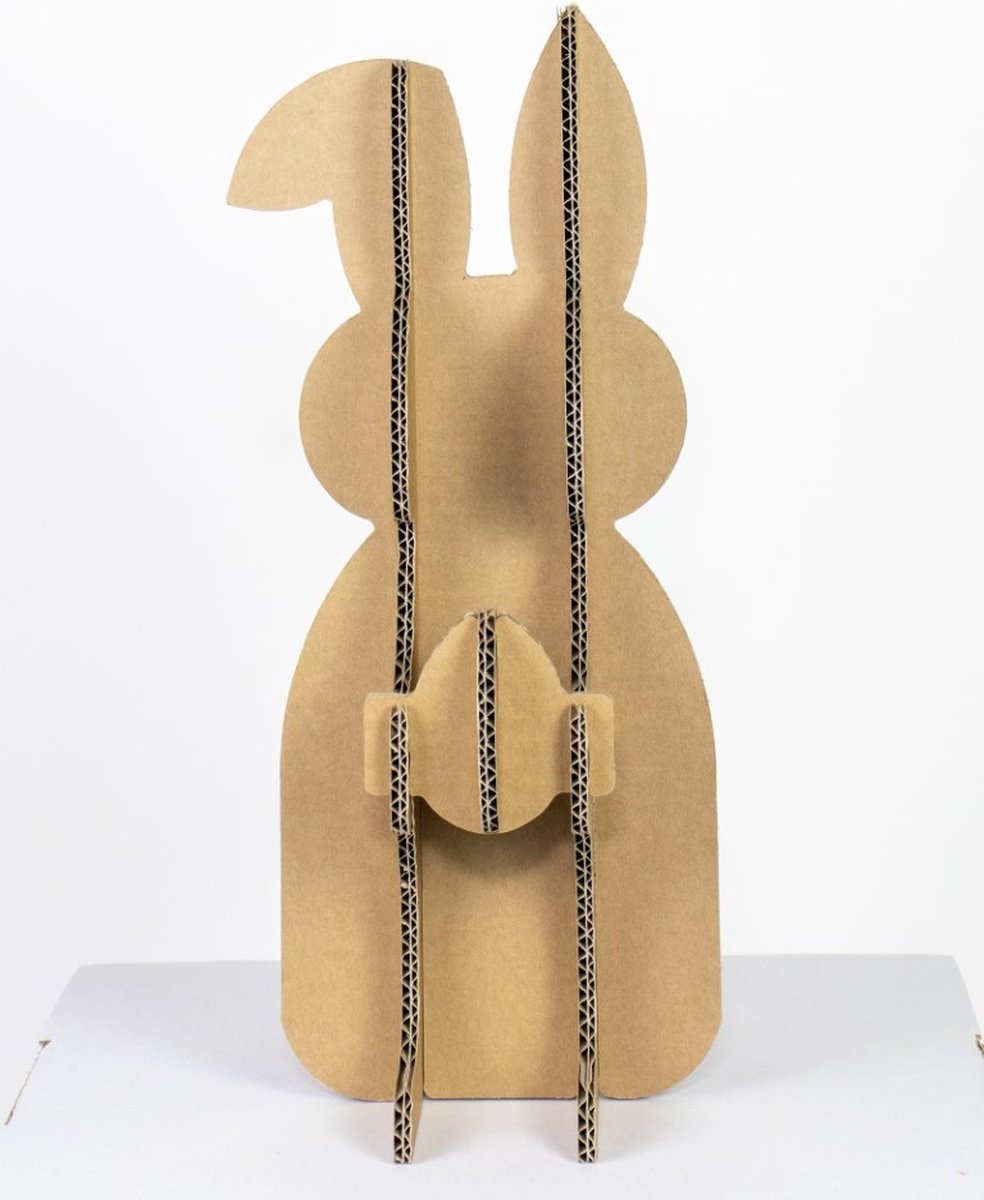 Kartonnen Paashaas - Cadeau van Duurzaam Karton - KarTent | bol.com