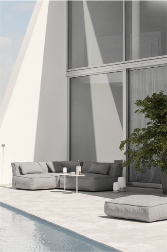 Blomus Grow outdoor pouf H38cm B75cm T75cm coal | bol