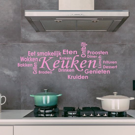 Stickerheld - Muursticker Keuken eet smakelijk bakken grillen - Keuken ...