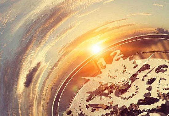 Fotobehang - Vlies Behang - Klok Meganisme - 368 x 254 cm | bol