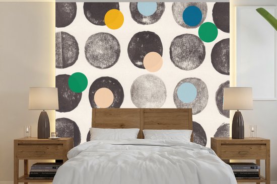 Behang - Fotobehang Kleuren - Abstract - Cirkels - Pastel - Breedte 280 ...