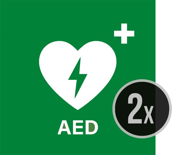 Pictogram/ bord | "AED" | 20 x 20 cm | Defibrillator | Noodvoorziening | Noodgeval |... | bol.com