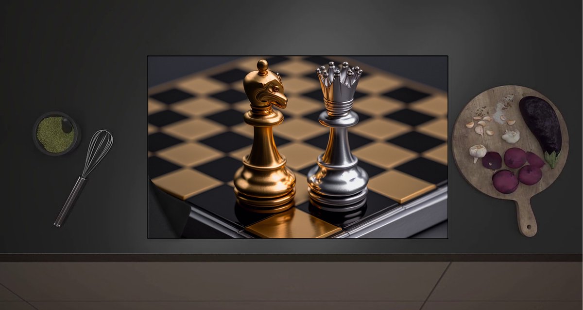 Inductie Beschermer - Foto van Gouden en Zilveren Schaakstukken op ...