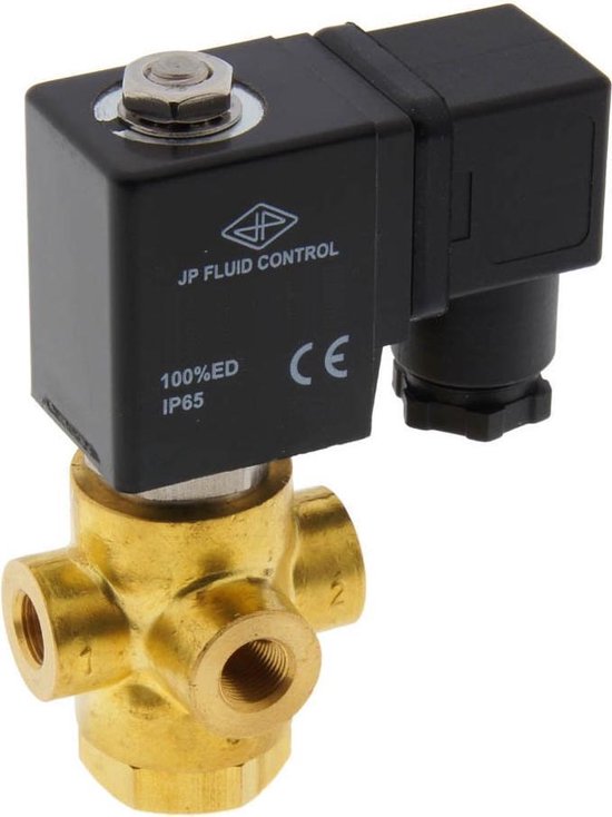 Magneetventiel TP-DD 1/8'' 3/2 Weg UN Messing FKM 0-5bar 24V AC - TP-DD018B020F-024AC | bol