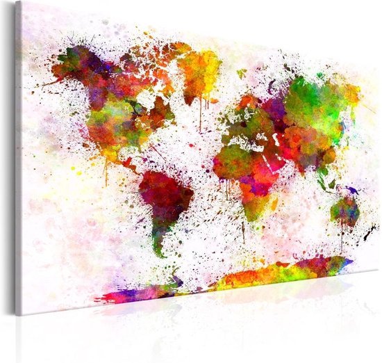 Peinture - Carte du monde, monde artistique | bol.com