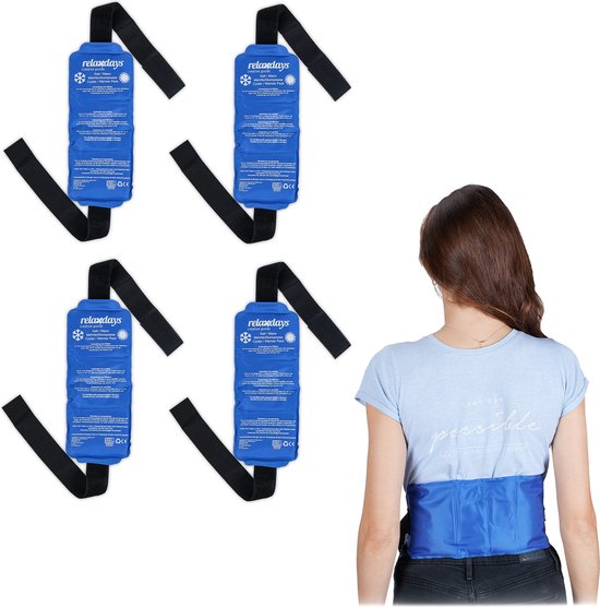 cold pack - set van 4 - klittenband - herbruikbaar - rug - gelpack ...
