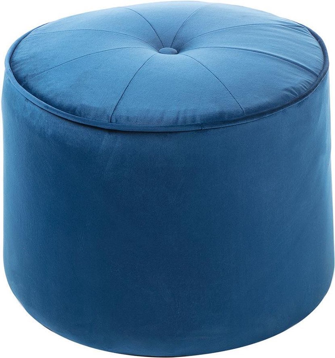 Baytex Velvet Poef Goa Ø 40 cm Blauw | bol.com