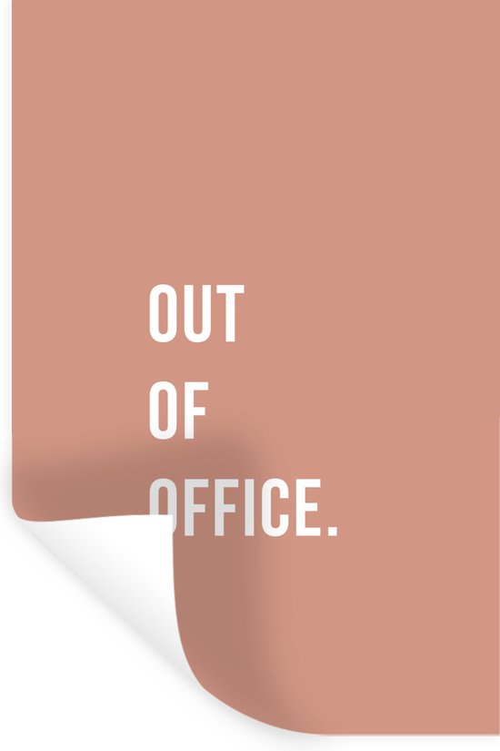 Muurstickers - Sticker Folie - Quotes - Roze - Out of office - 20x30 cm ...