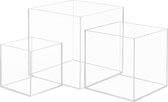 Belle Vous Helder Acryl Display Dozen (3 Pak) – 3 Verschillende Maten ...