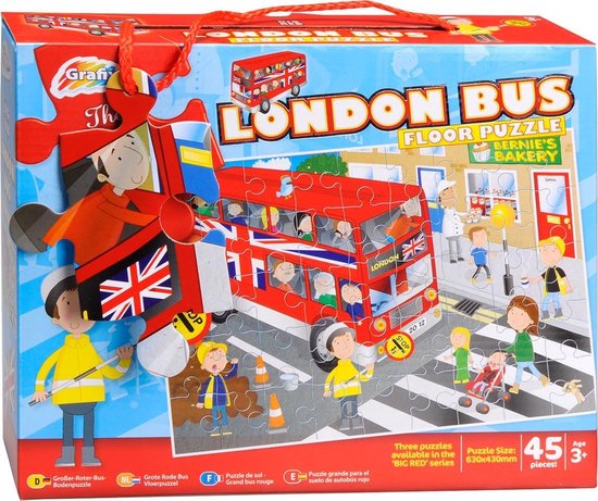Vloerpuzzel Grote Rode Bus | bol.com