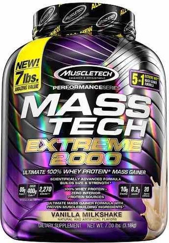 MuscleTech Performance Series Mass Tech Extreme 2000 Weight gainer ...
