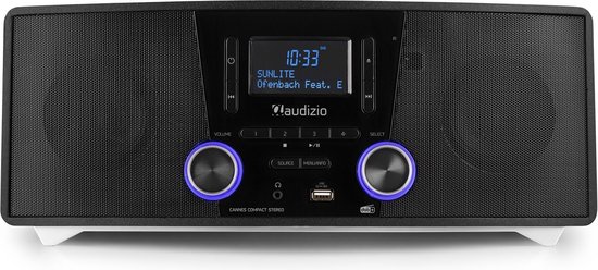 DAB radio met Bluetooth - Audizio Cannes - Stereo FM & DAB radio met cd speler en mp3... | bol.com
