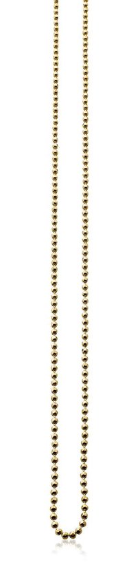 90cm ZINZI zilveren collier geel verguld bol 2mm ZI90BOLG | bol.com