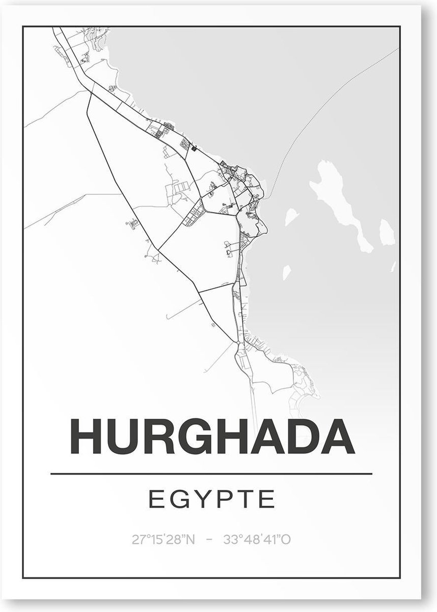 Poster/plattegrond HURGHADA - 30x40cm | bol.com