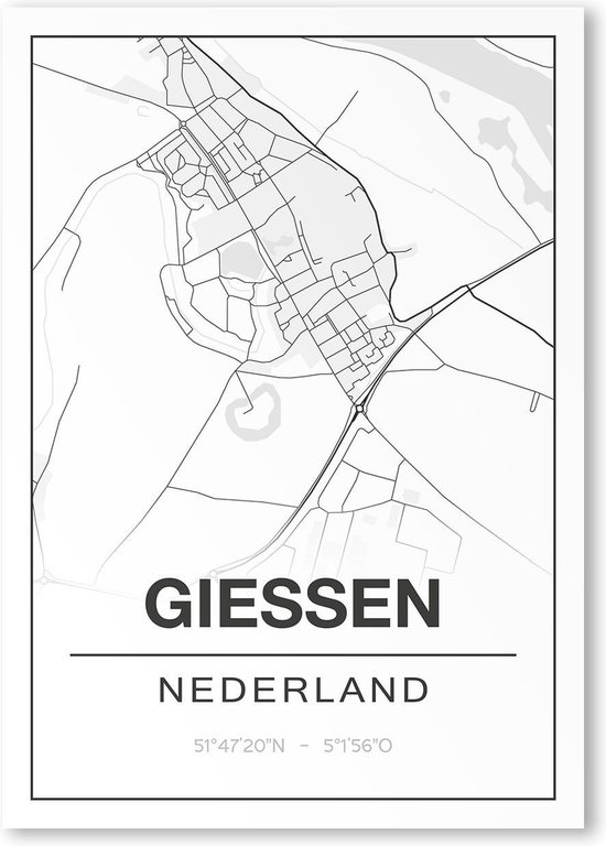 Poster/plattegrond GIESSEN - A4 | bol