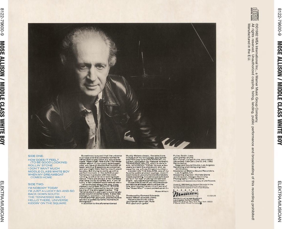 Middle Class White Boy, Mose Allison | CD (album) | Muziek | bol