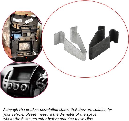 Set of 20 Metal Interior Trim Mounting Clips for Car Front Console ...