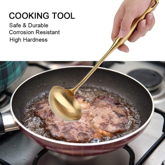 Stainless Steel Ladle and Kitchen Turner - Large Soup Ladle Useful ...