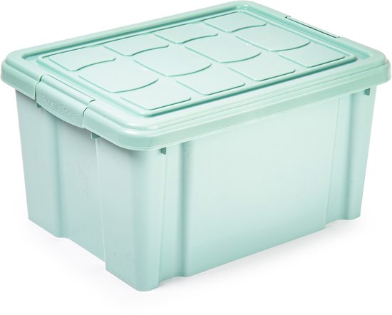 Plasticforte Multi Storage Opslagbox met deksel - mintgroen - 16 liter ...