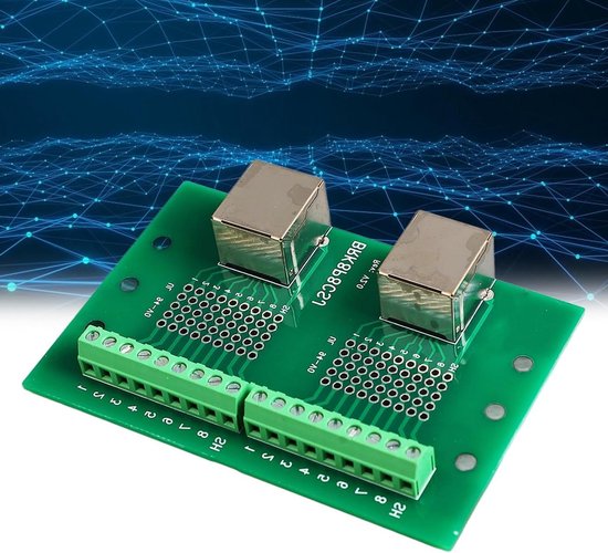 Ethernet Connector Breakout Board Dual RJ45 Network Port Input with ...