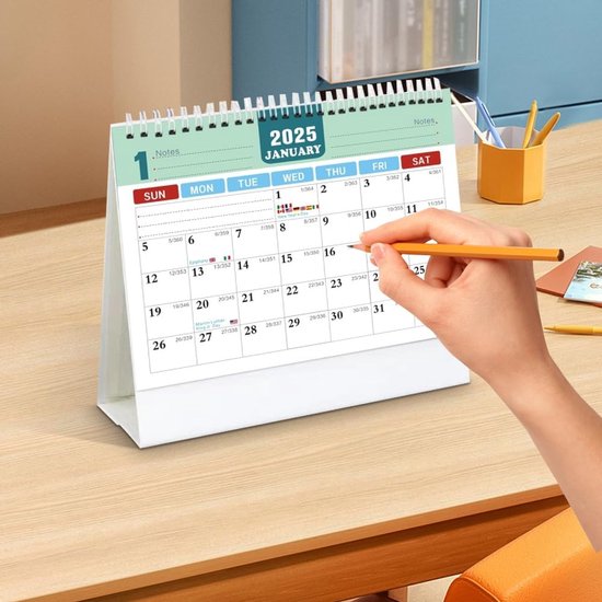 Bureau Kalender 2025 - Bureaukalender 2025 Staand - Bureau Kalender ...